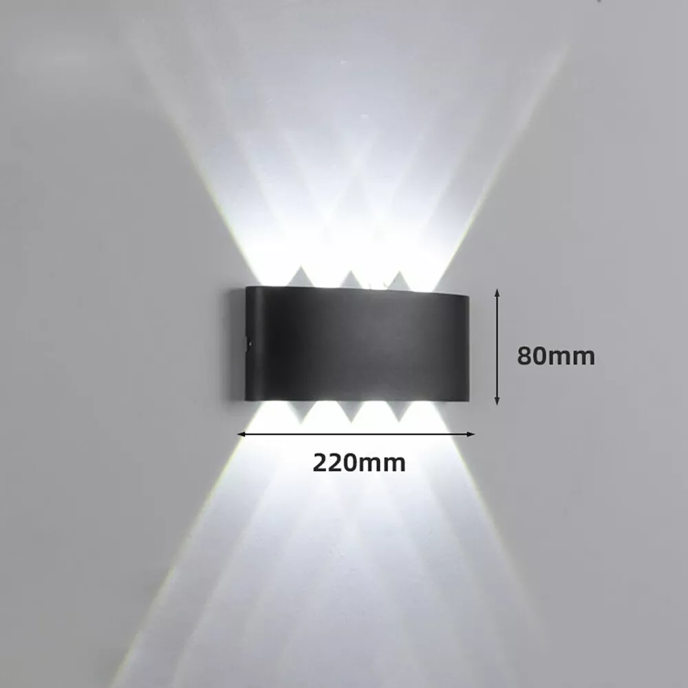 Modern Outdoor/Indoor LED Up Down Wall Pillar Light Tri-color IP65 Lig ...