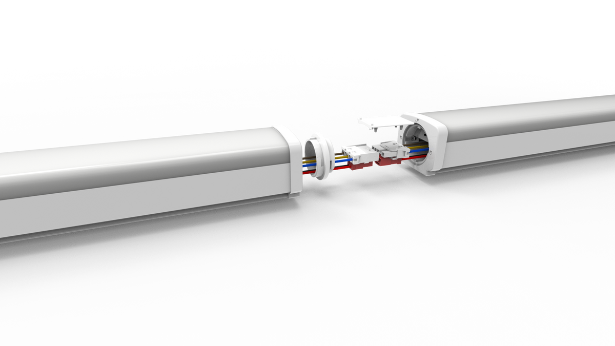 Linkable 40W 1.2M IP66 LED Batten Light 6000K Cool White Wire In the e ...