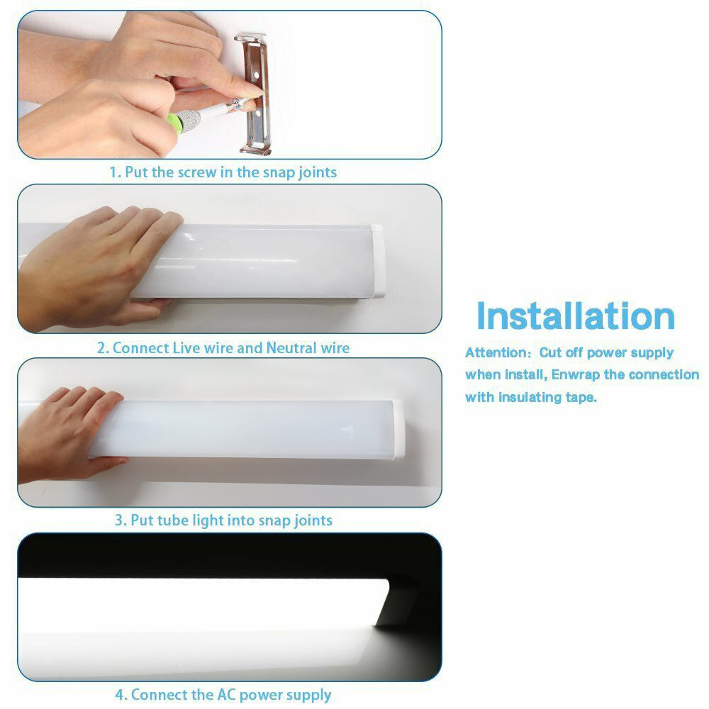 PIR Sensor 40W 1.2M LED Batten Light IP65 Tri-Proof Wire In(PVTB-L40-S ...