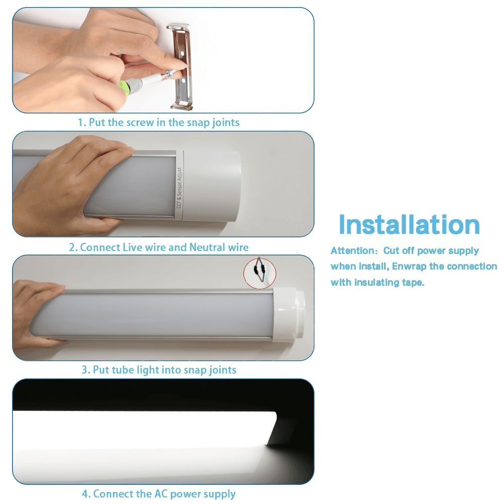 20W 0.6M IP42 LED Batten Light 3CCT Wire In the end (PVBL-B020) – Pro ...