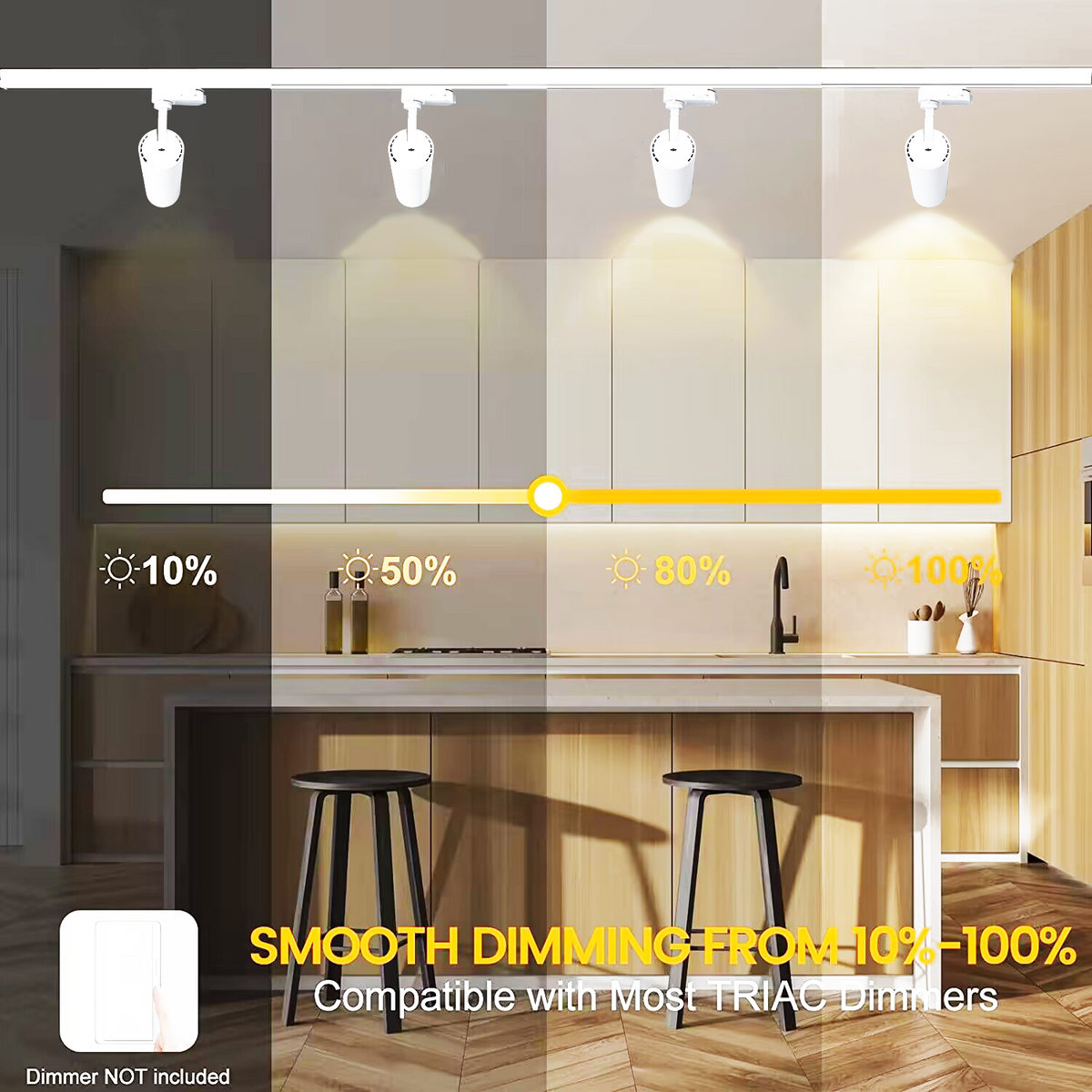 15W LED Track Light Adjustable Spot Light Dimmable &3 CCT (PVDL-TR015W ...