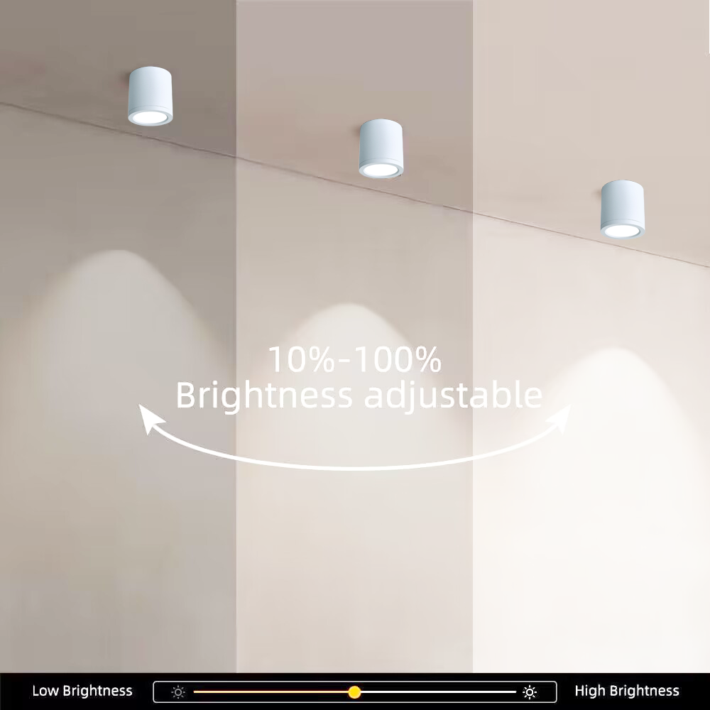15W Modern Surface Mount Downlight Tri Colour Dimmable Ceiling Lamp ...
